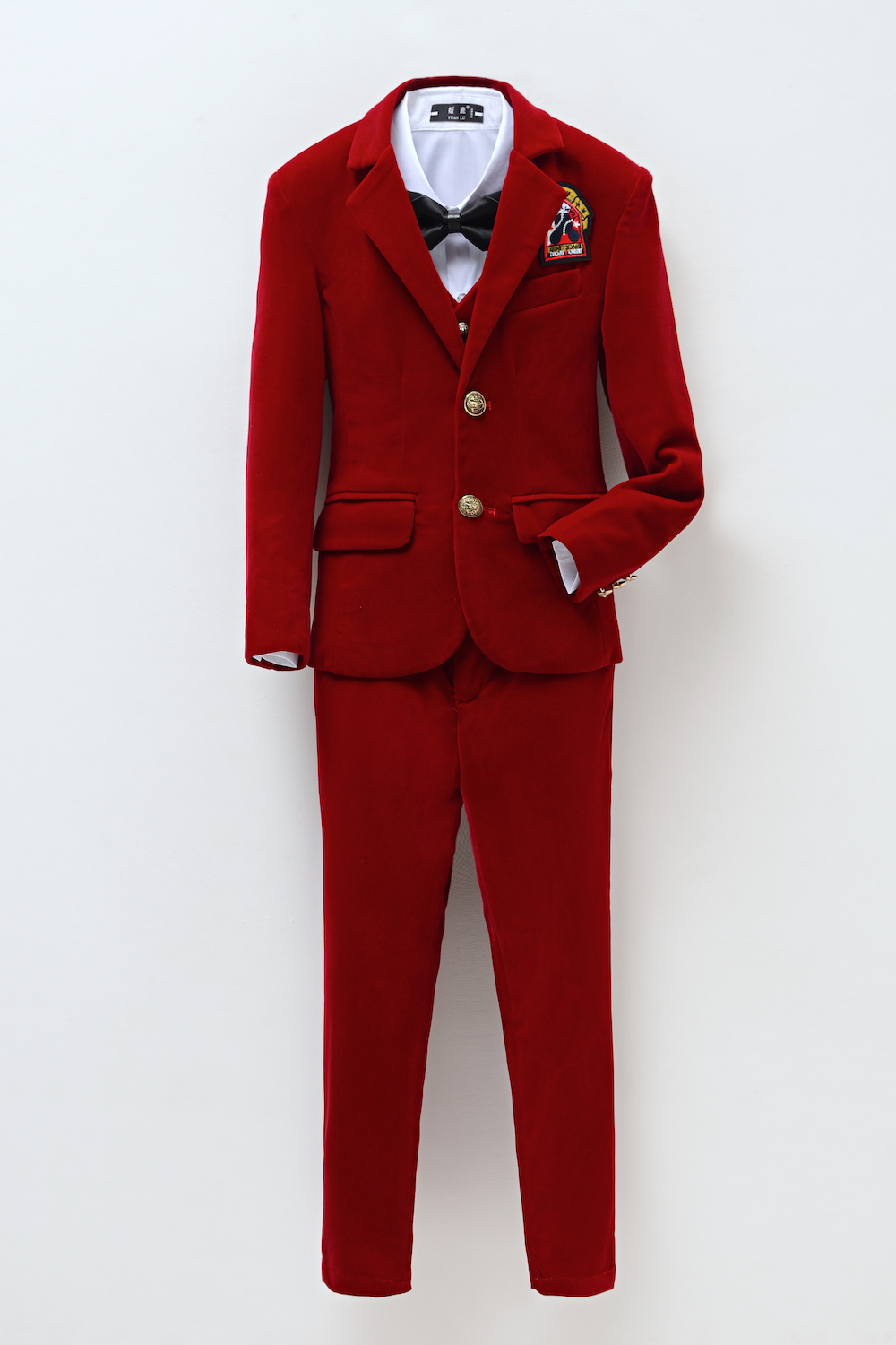 Red Velvet 5 Piece Boy's Formal Boys Suits – wehilion